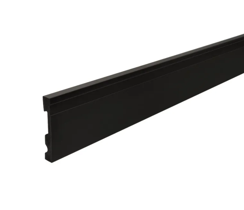 2324E EPSILON ZÓCALO EXTRA LINE 100mm x 15mm x 2,44m NEGRO MATE | Arquiplast